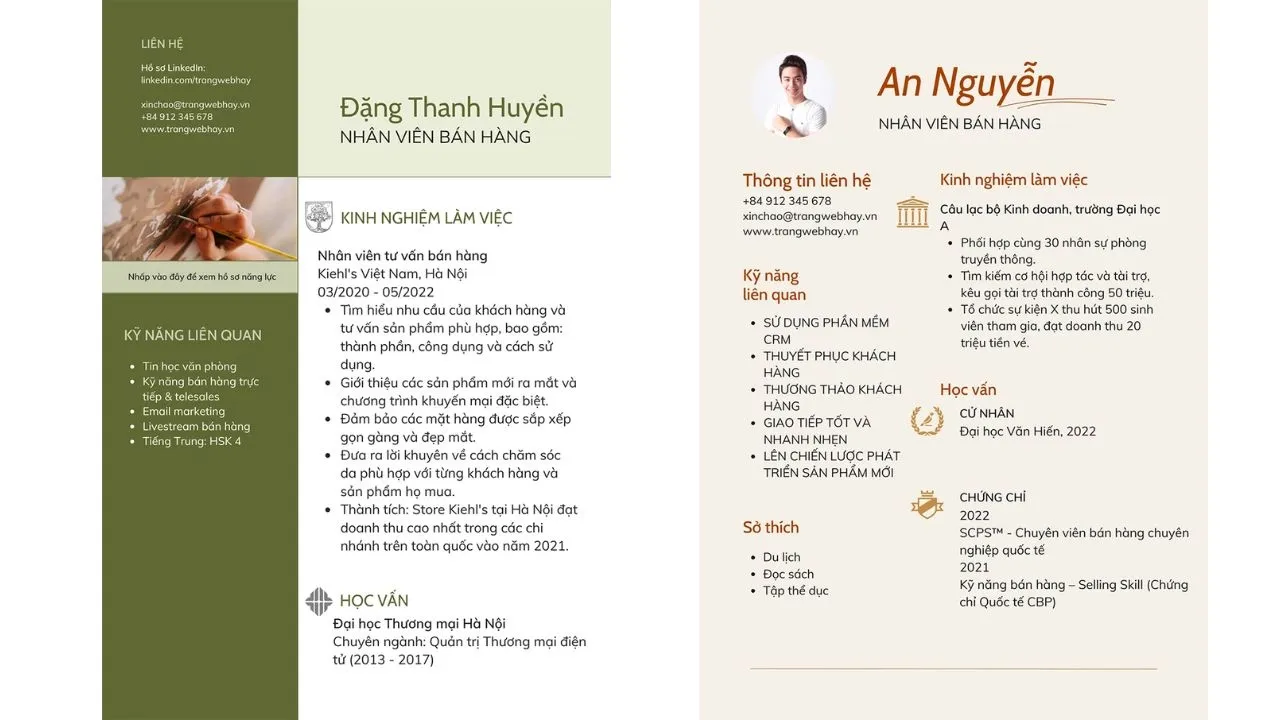 Tổng hợp các mẫu CV nhân viên bán hàng chuyên nghiệp, hấp dẫn